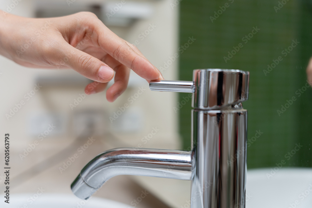 Save water. Volunteer keeps turning off the running water in the ...