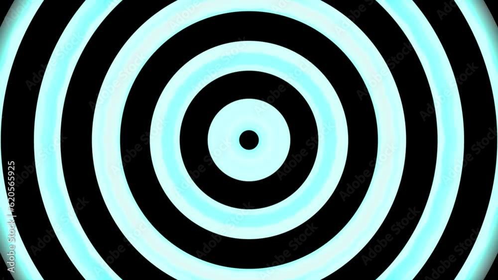 Circular spin of blue color wave pattern animation. 2D computer ...