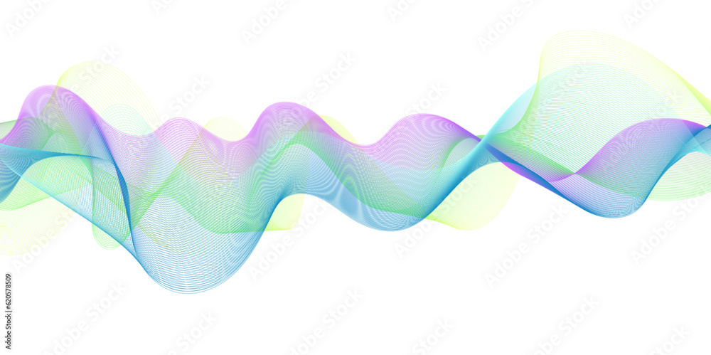Abstract technology and science flowing wave lines background. Design ...