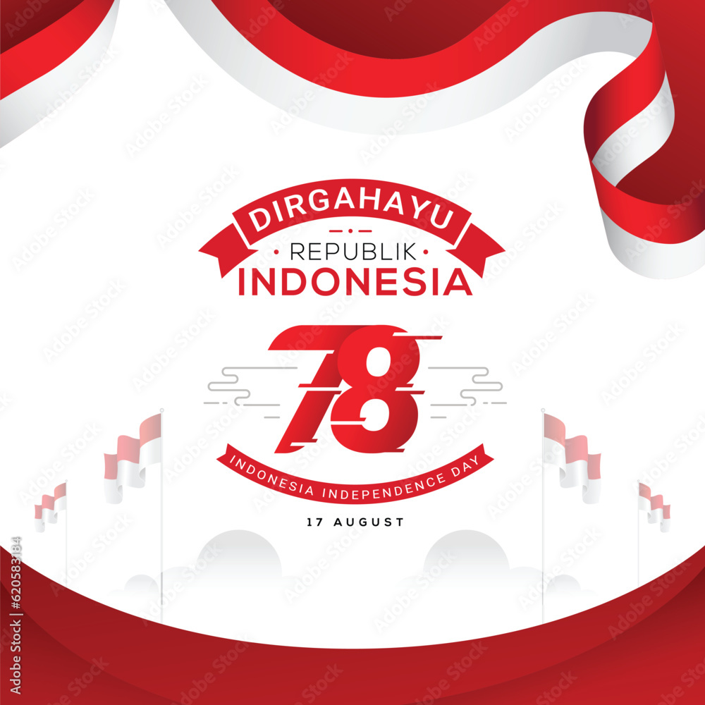 17 August. Hari kemerdekaan Indonesia means Indonesian independence day ...