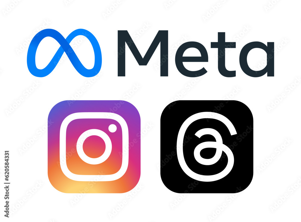 Meta family services icons, where are Instagram and Threads Mobile Apps ...