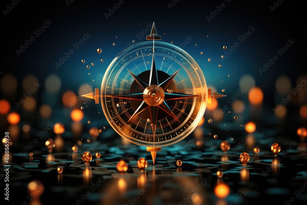 Transparent Compass And Navigation Symbols From Transparency Of Dots ...