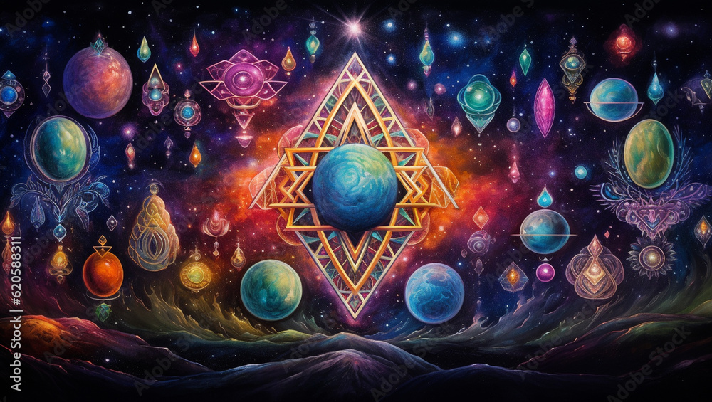 Astrology and spirituality background,energy, gemstones for zodiac ...