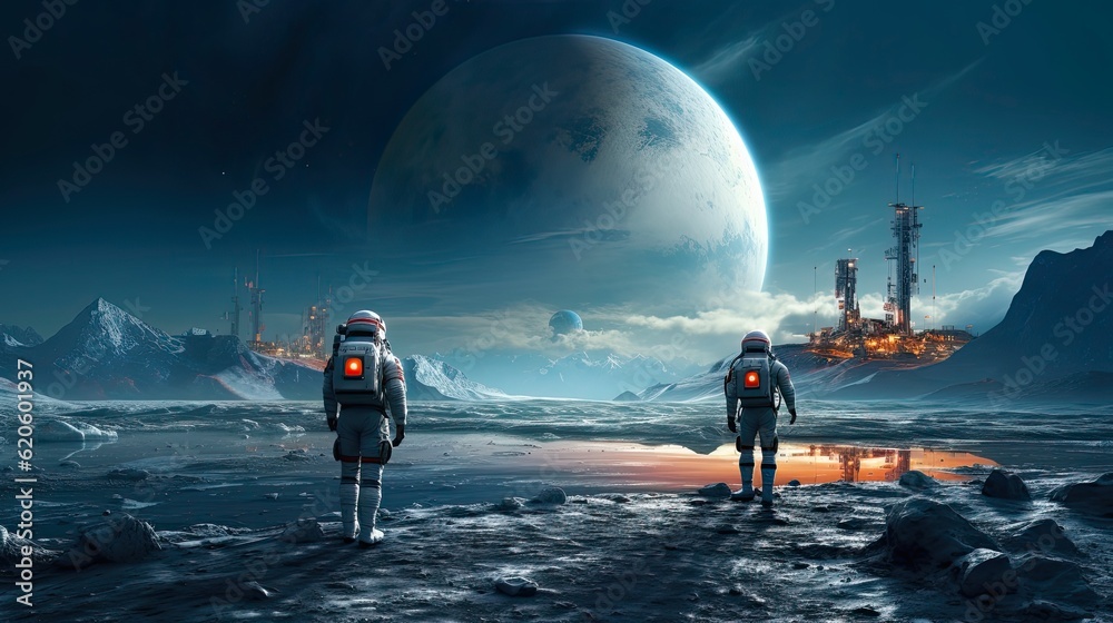 Astronaut Heroes on Alien Planet: Boldly Exploring and Pioneering the Unknown for Future ...