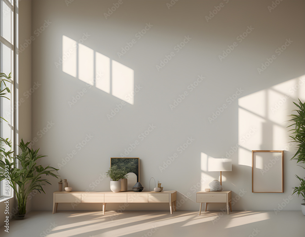 Minimal Leisure Room abstract light beige background for product ...