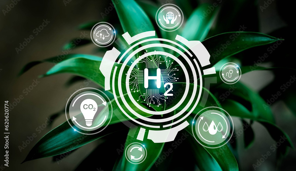 Ilustrace „Reduce CO2 emission concept. Clean and friendly environment ...