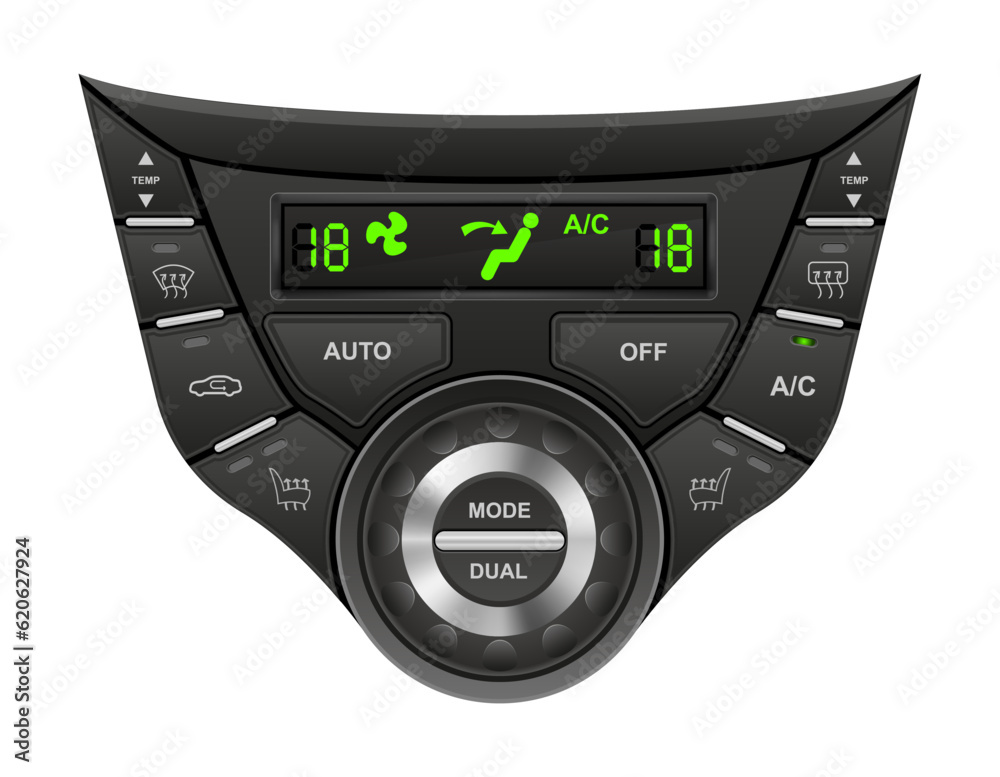 Poster car climate control panel vector illustration – Wall Art | UkPosters