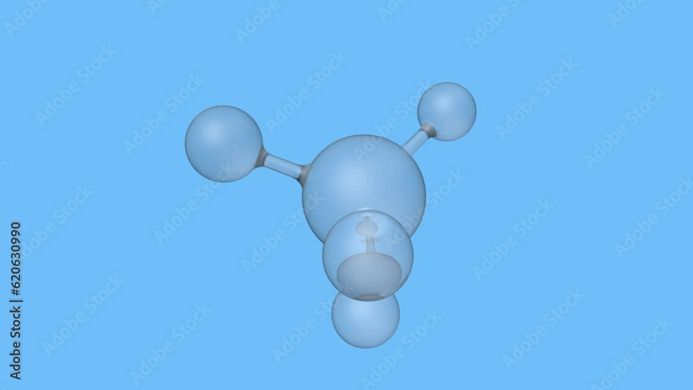 Abstract Molecular Structure. Looped Animation of a Molecule. Science ...