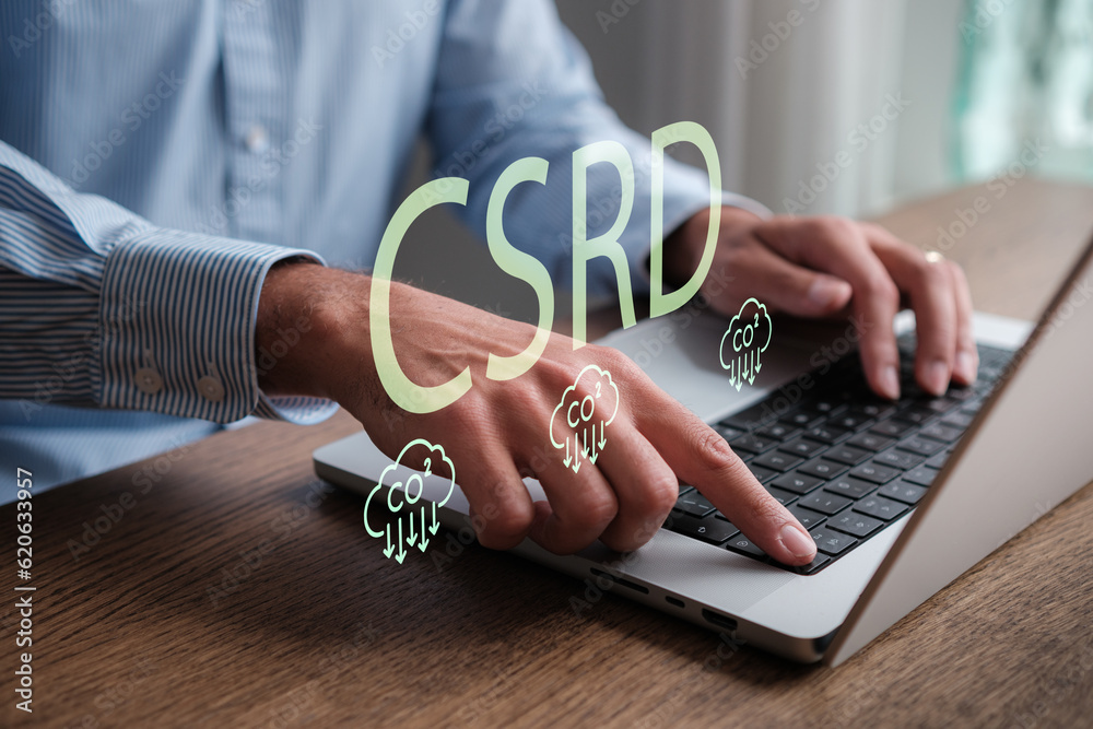 Corporate Sustainability Reporting Directive Concept. CSRD Reporting ...