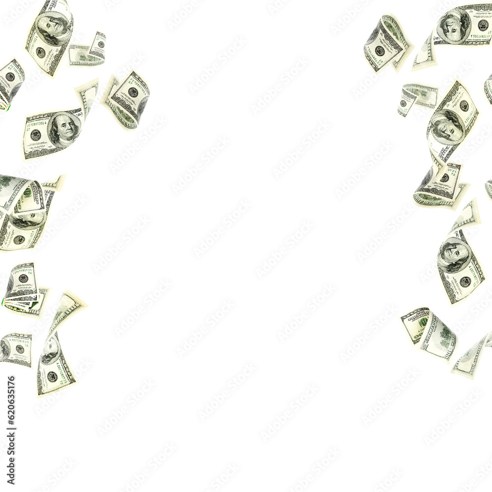 Cash Money Falling Transparent Image Stock Photo | Adobe Stock