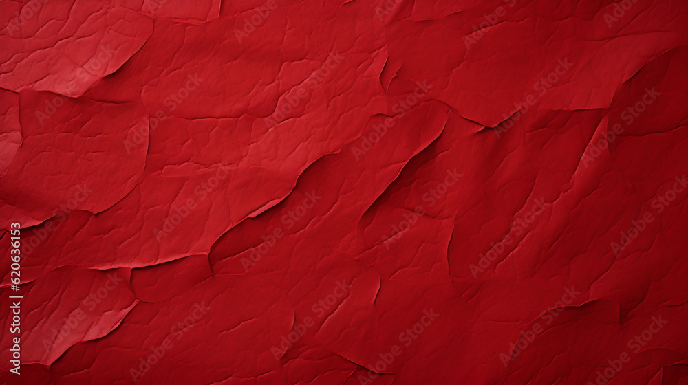 Red crumpled paper texture background, recycled red crumpled old paper ...