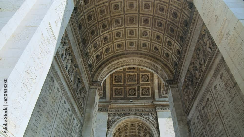 Decorative pedestals of the sculptures on the Arc de Triomphe. Iconic ...