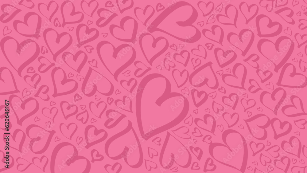 Heart print background vector illustration. Stock Vector | Adobe Stock