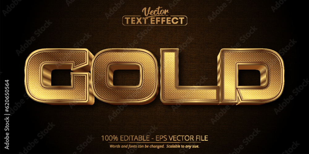 Gold text, luxury gold editable text effect on dark textured background ...