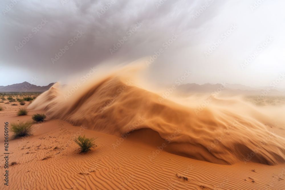 Undulating sand dunes of the Namib desert, a natural wonder of ...