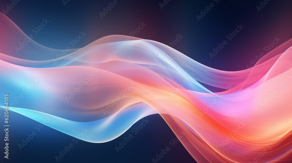 Abstract dynamic wave background. Colorful twisted shapes in motion ...