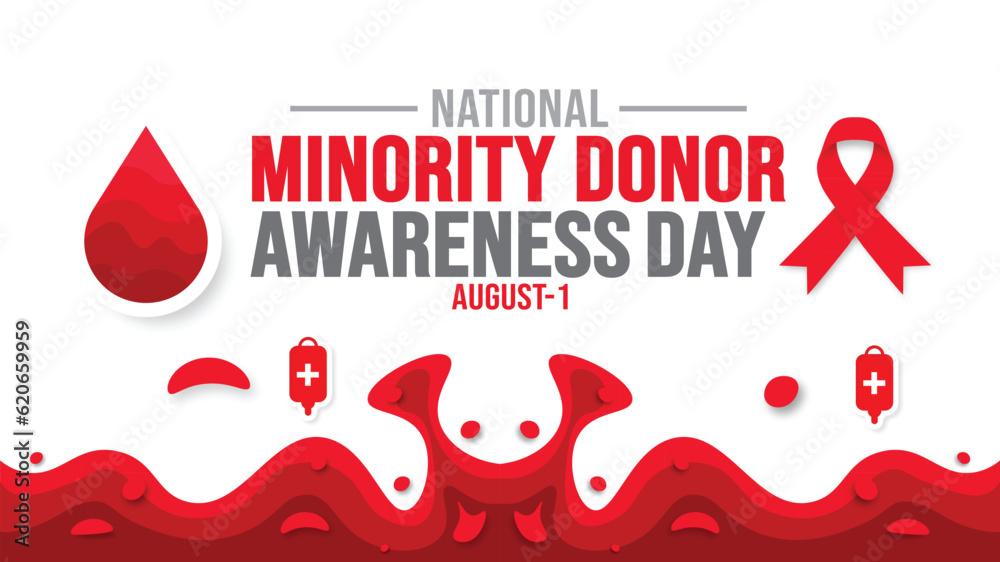 National Minority Donor Awareness Day background template. Holiday ...