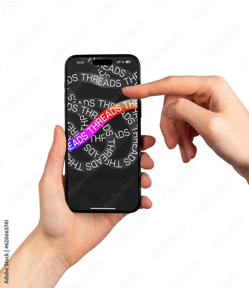 Berlin Germany July 6 2023 Threads app, mobile application interface on ...