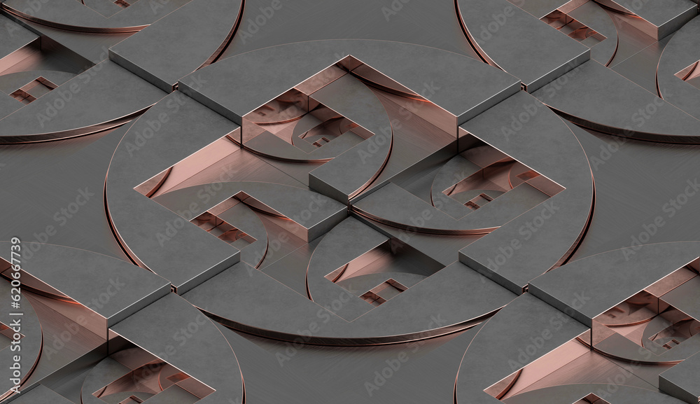 Geometric golden ratio pattern. Stock Illustration | Adobe Stock