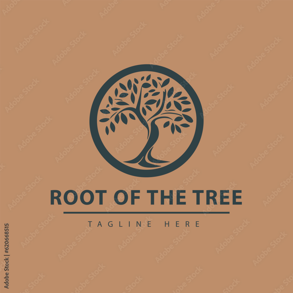Tree vector icon. Logo design Premium Vector. Botanical plant nature ...