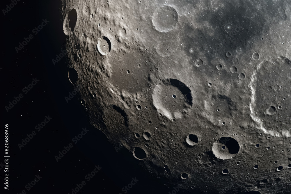 Marvel at the beauty of the moon and Earth, with the moon's craters ...