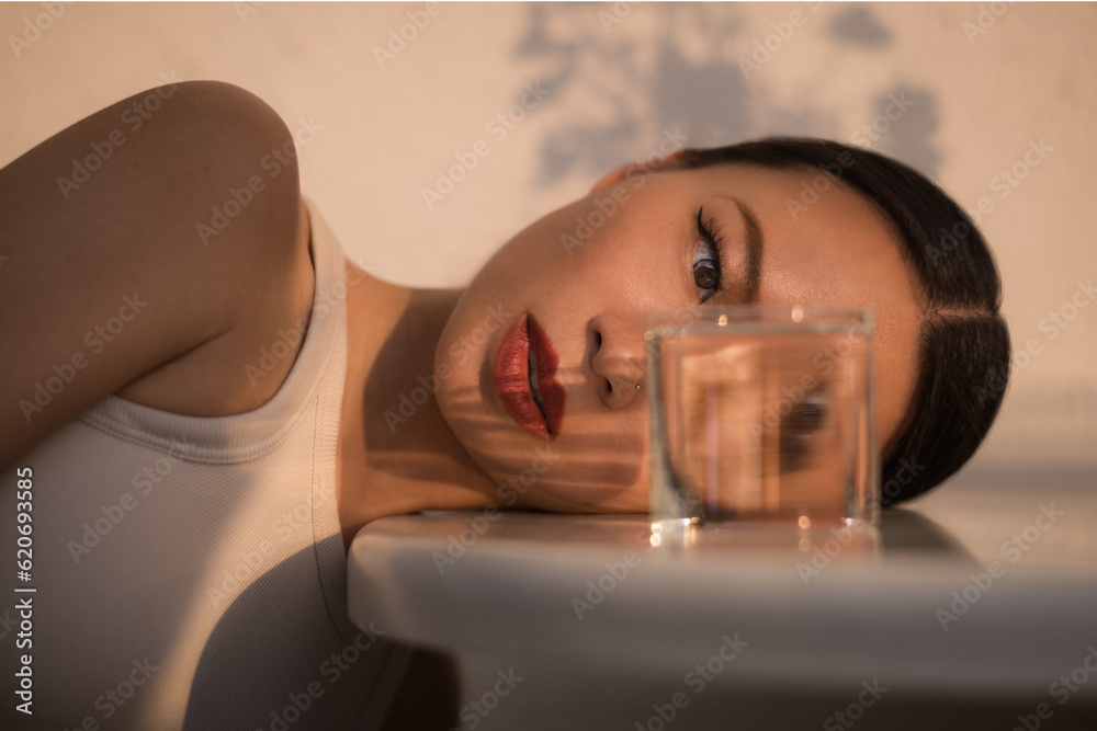 Refraction Portrait Stock Photo | Adobe Stock