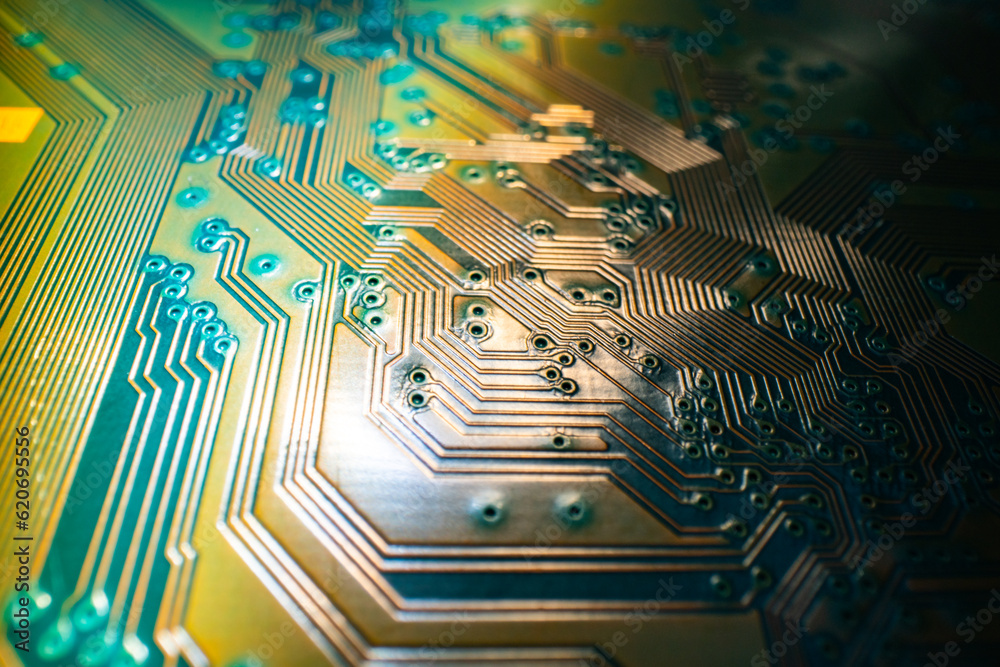Technology background with circuit board. Electronic computer hardware ...