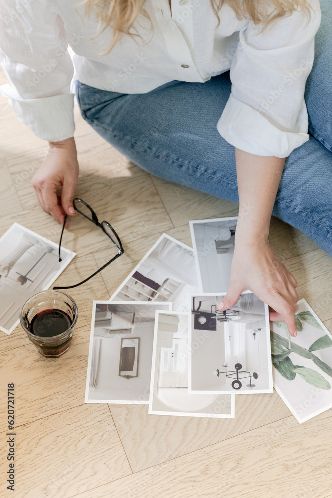 Creative Brainstorming in an Aesthetic Home Office Stock Photo | Adobe ...