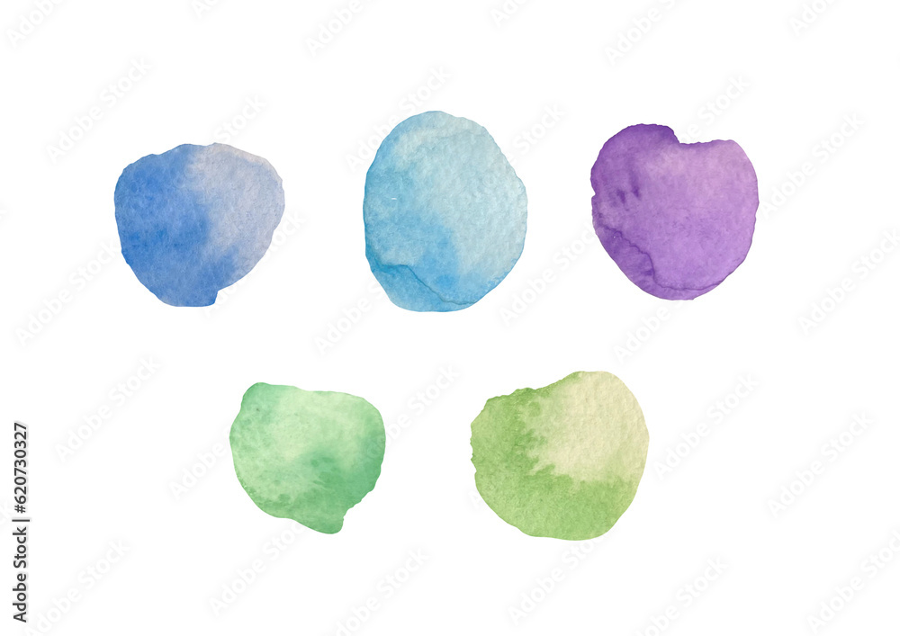 Abstract hand drawn Stain set isolated on transparent background. paint ...