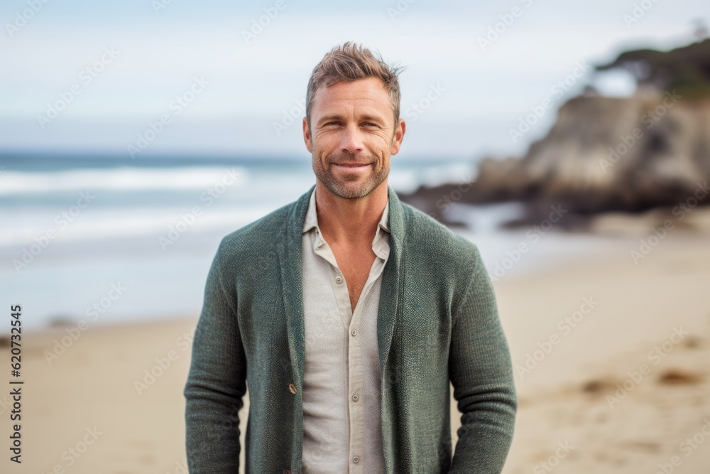 Medium shot portrait photography of a satisfied man in his 40s wearing ...