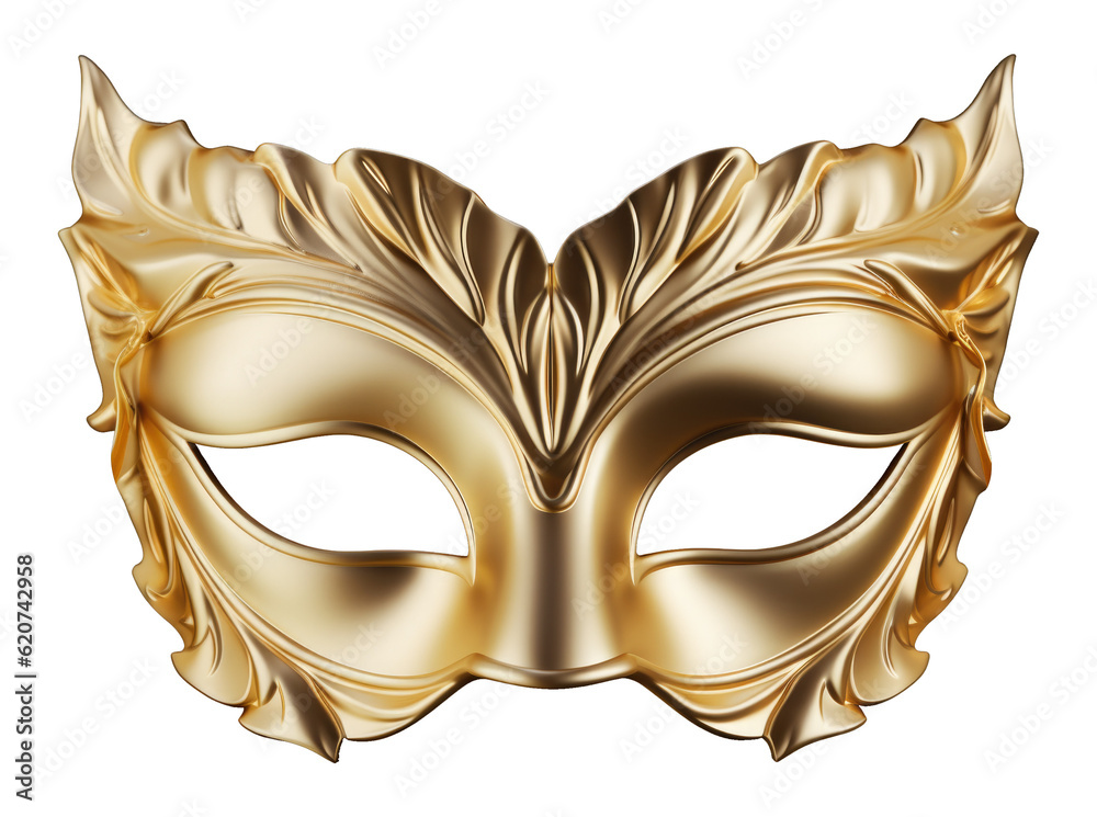 Gold Opera Mask Isolated on Transparent Background - Generative AI ...