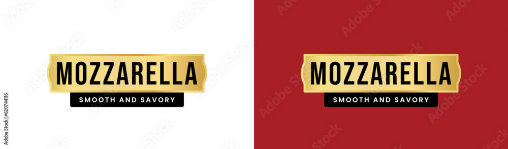Vetor de Mozzarella cheese label or Mozzarella label vector isolated in ...