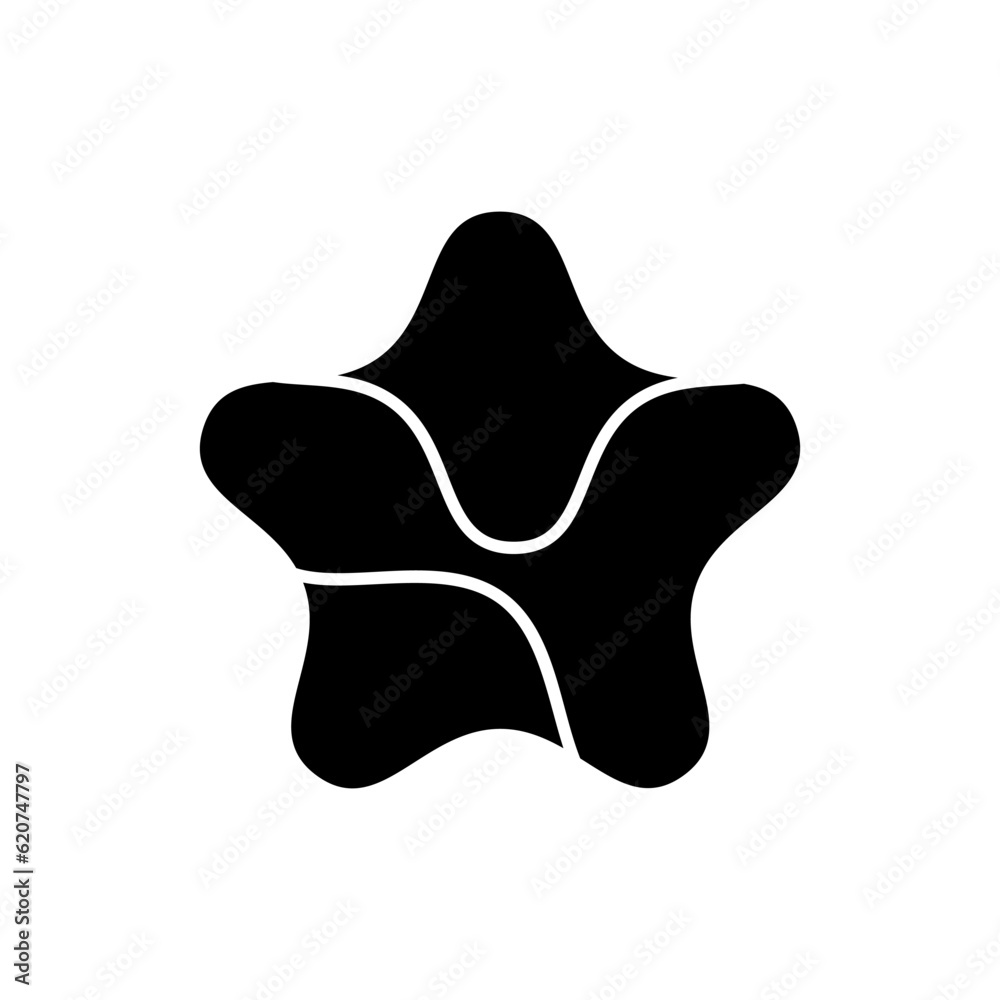 Star silhouette icon, unique vector illustration in trendy style ...