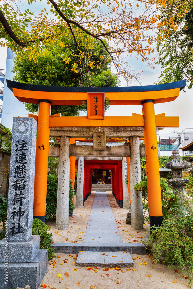 Fukuoka, Japan - Nov 20 2022: Kushida shrine in Hakata ward, founded in ...