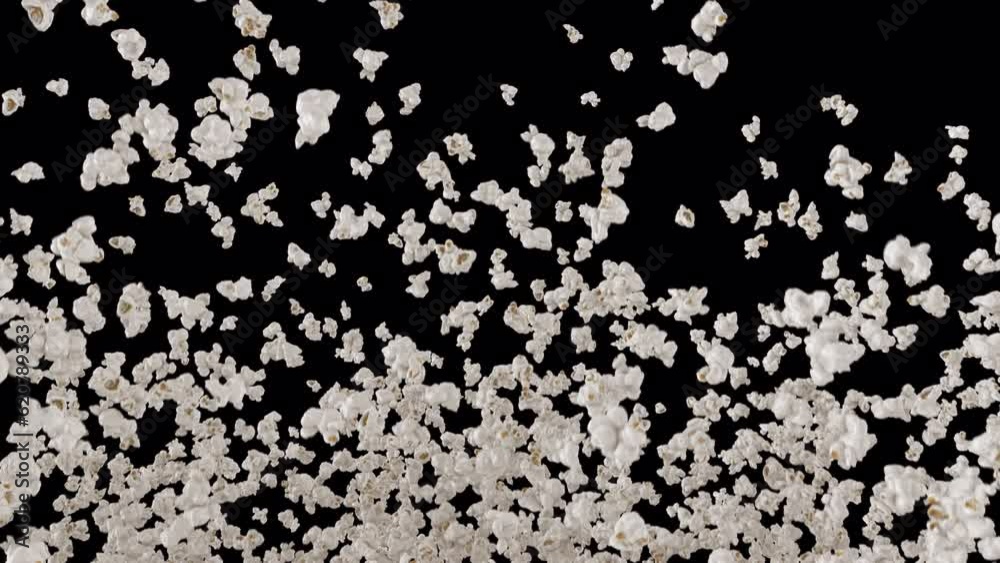 Popcorn Burst on Alpha Channel. 3D rendering. Popcorn burst with alpha ...