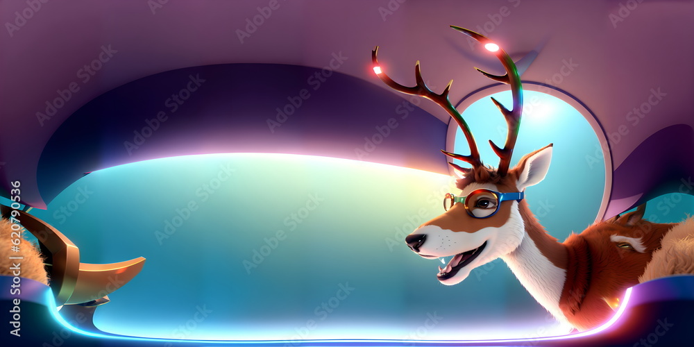 deer in the night | rudolph the reindeer and his friends are in a ...