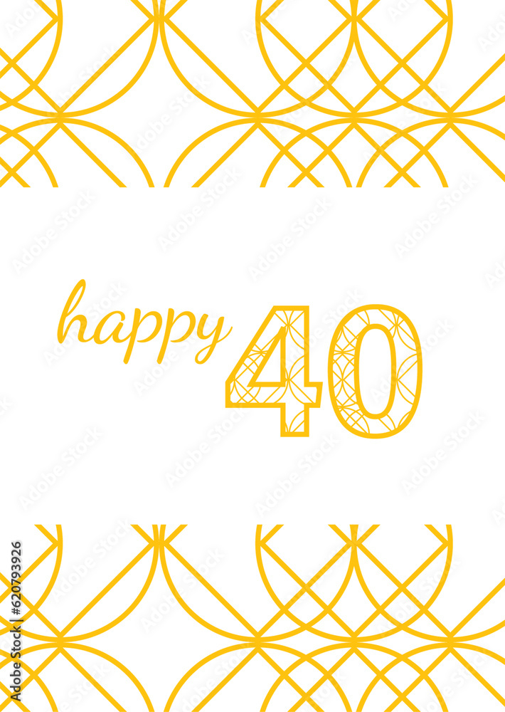 Digital png illustration of yellow 40 number with pattern on ...