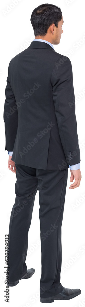 Digital png photo of back view of businessman on transparent background ...