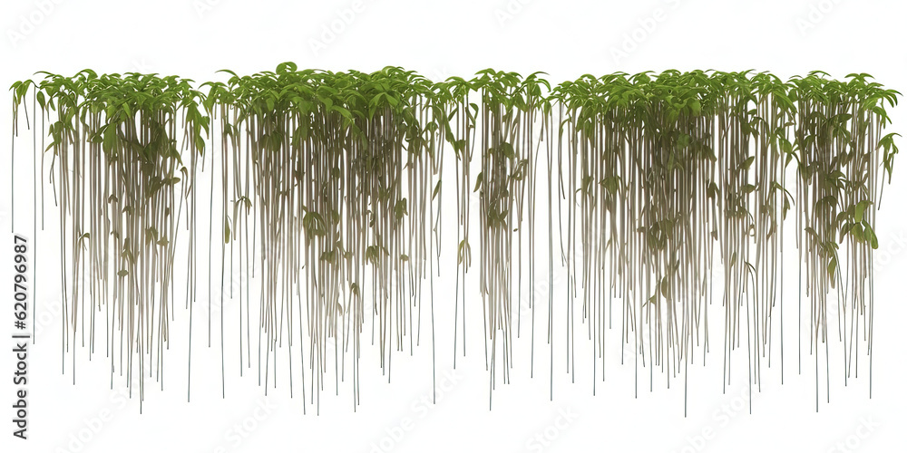ivy vine. Ivy-shaped shrubs. they were isolated on transparent ...
