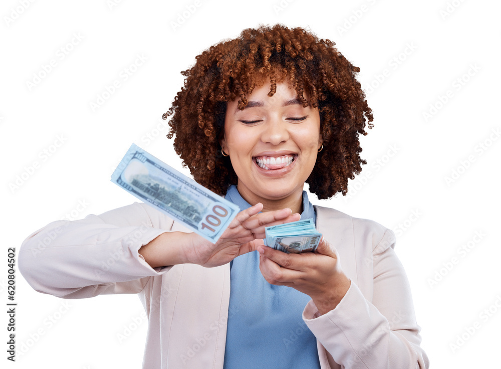 Woman throw cash from hands isolated on transparent png background in ...