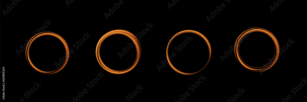 Neon magic circle.Futuristic light circle for background.Light frame ...