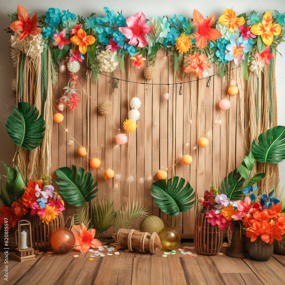 Hawaii kids Digital Backdrop, cake smash backdrop, Digital Photography ...