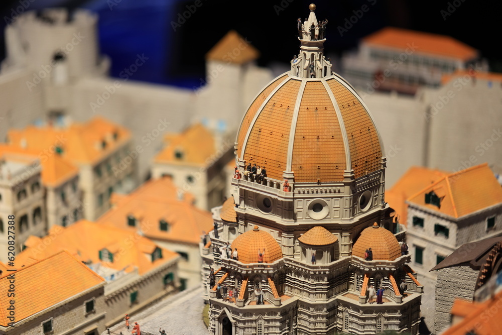 Tokyo -May 3 2023: Europe’s style townscape in Small Worlds Miniature ...