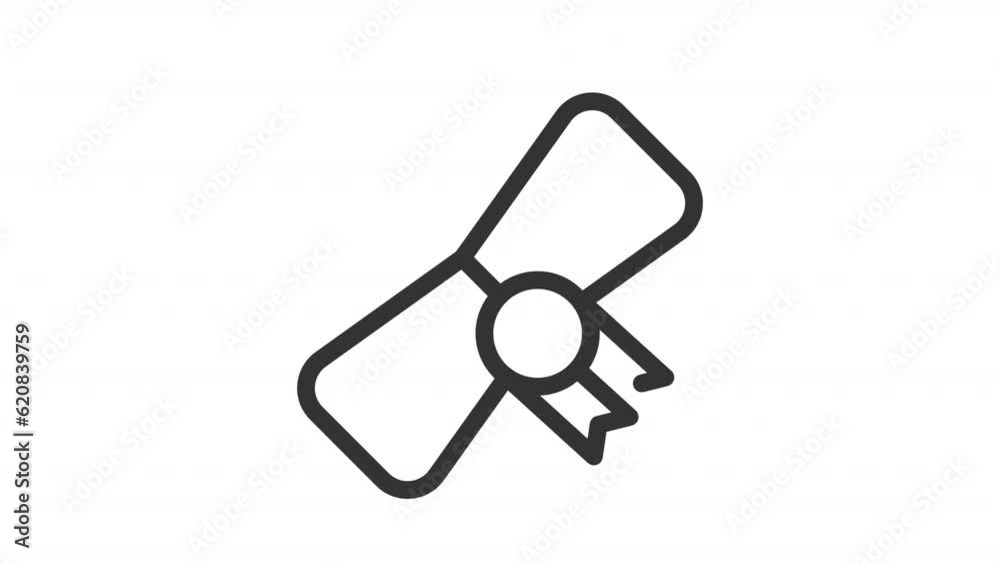 Graduation animation set. Higher education animated line icons ...