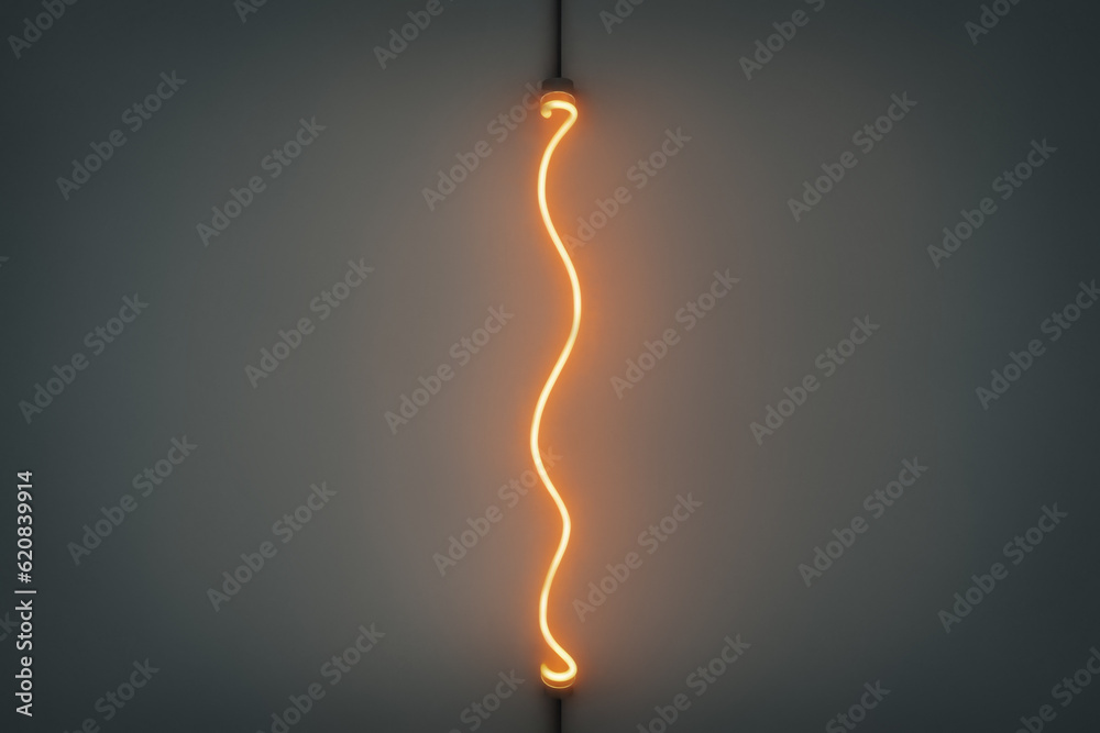 Neon light tube vertical dividing line created with Generative AI ...