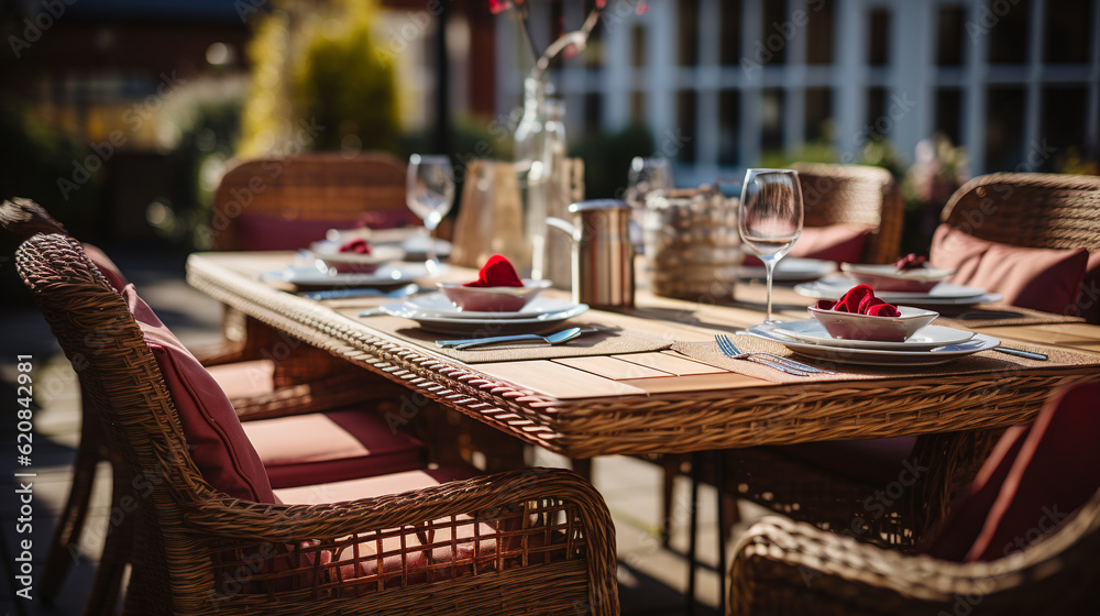 table setting in restaurant HD 8K wallpaper Stock Photographic Image ...