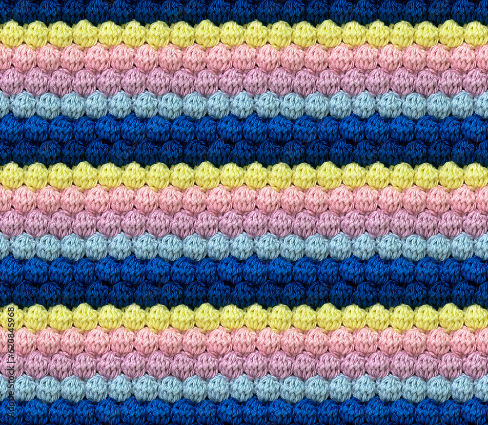 Geometric volumetric seamless knitted pattern in the form of bumps. The ...