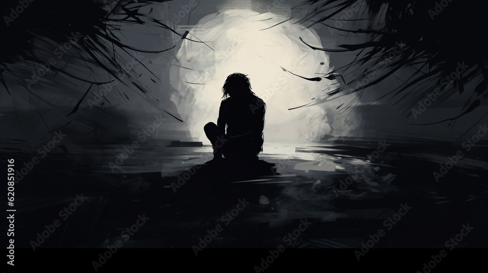 La dépression, un état de profonde tristesse et de désespoir, peut ...