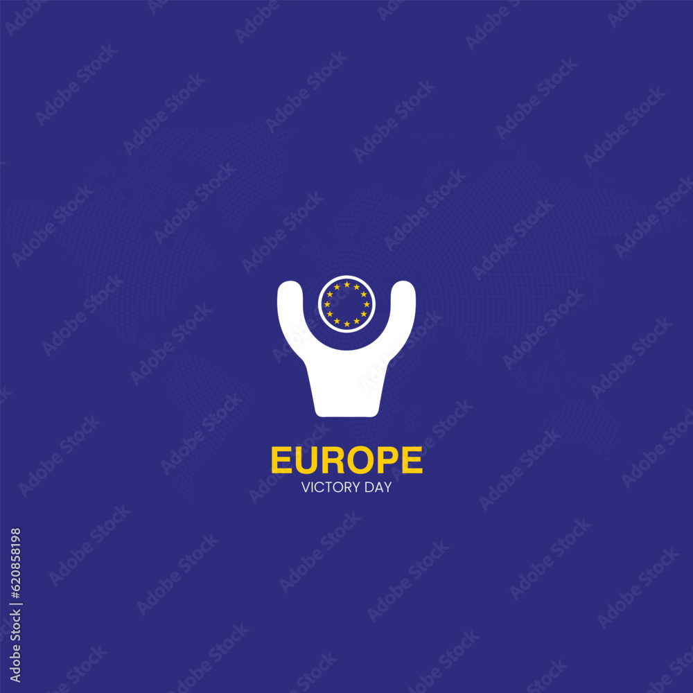 Vector illustration of Europe Day. Victory in Europe Day creative ...