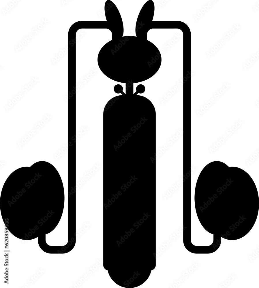 Black Silhouette Of Male Reproductive System Stock Illustration Adobe